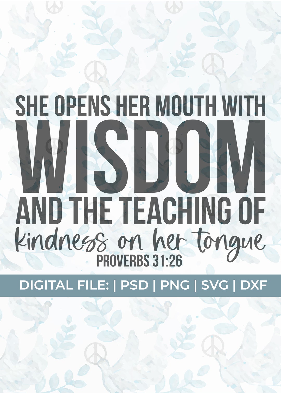 She Speaks With Wisdom Svg, Proverbs Svg, Kindness Svg, Be Kind Svg ...
