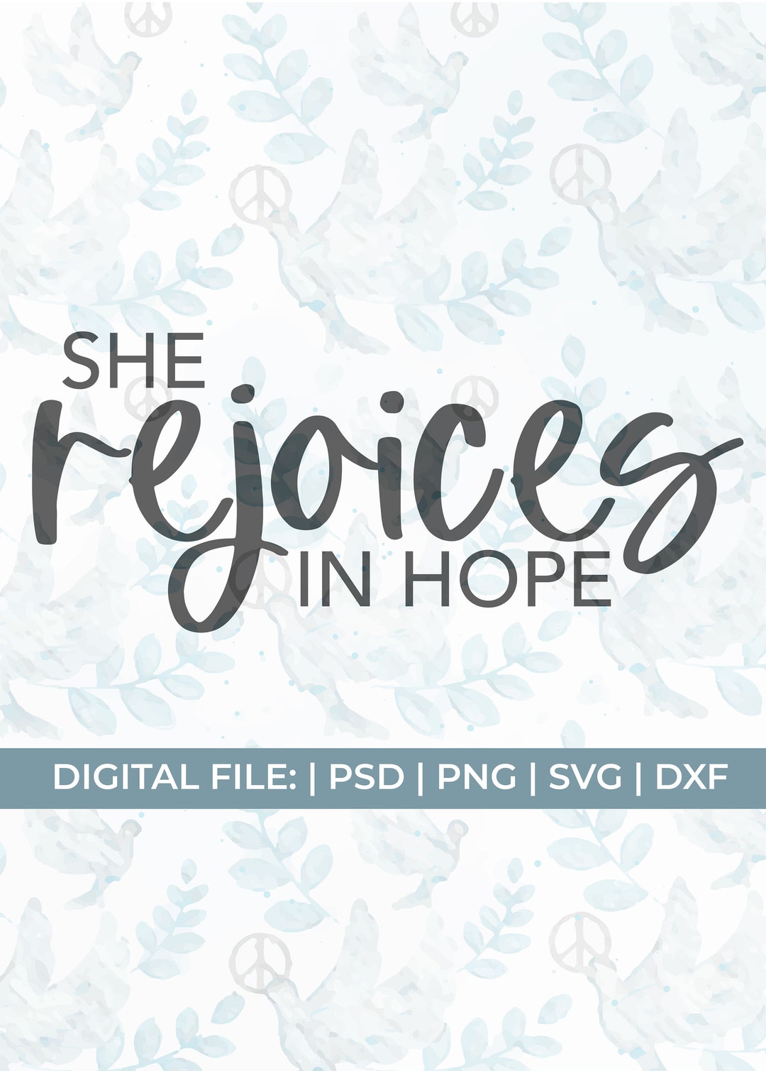 Hope Svg, Hopeful Svg, Romans Svg, She Rejoices in Hope Svg, Bible ...