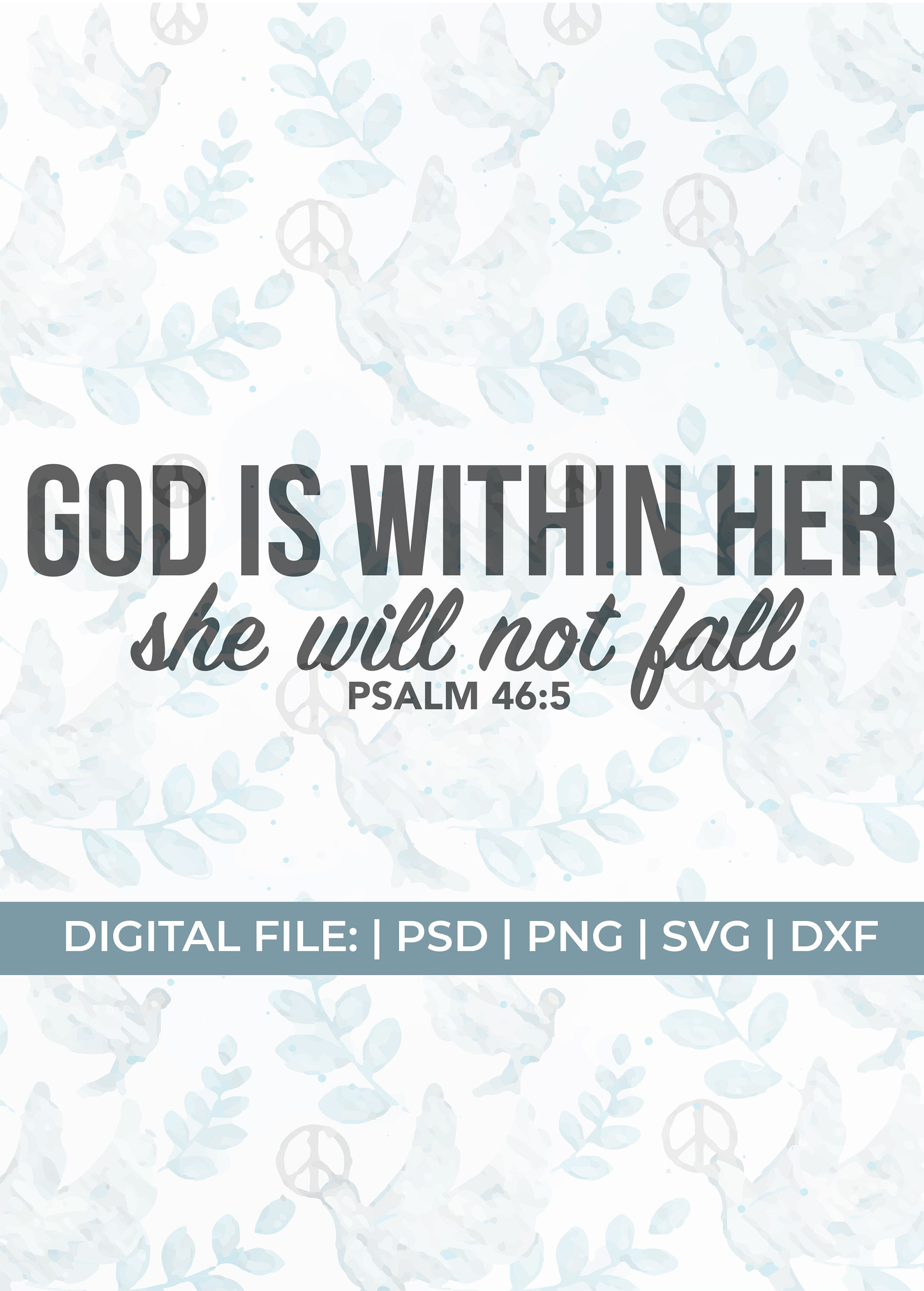 Salmo svg dios está dentro de su svg salmo 46 5 svg mujer - Etsy México