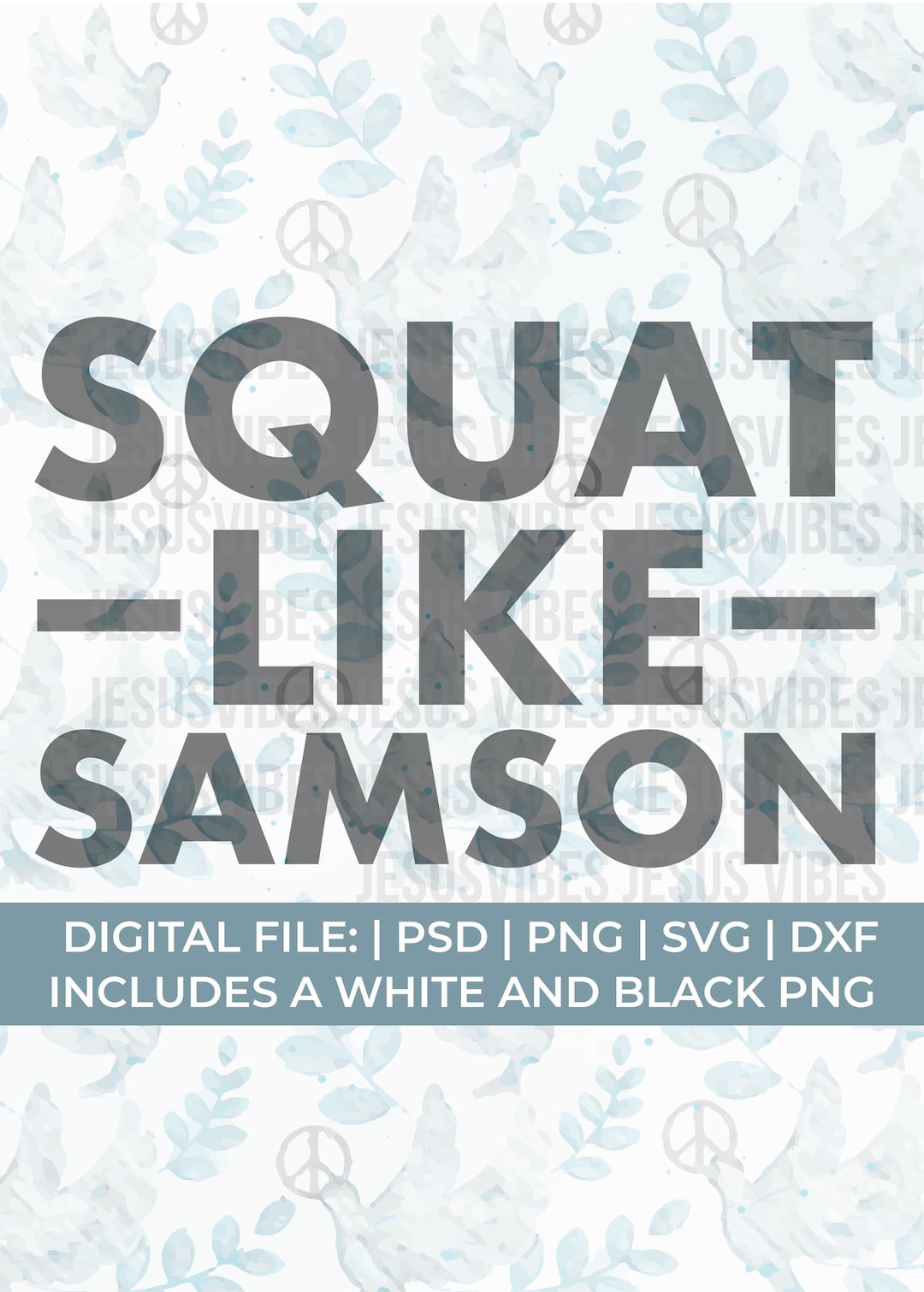 Christian Workout Svg, Squat Like Samson Svg, Christian Fitness Svg ...