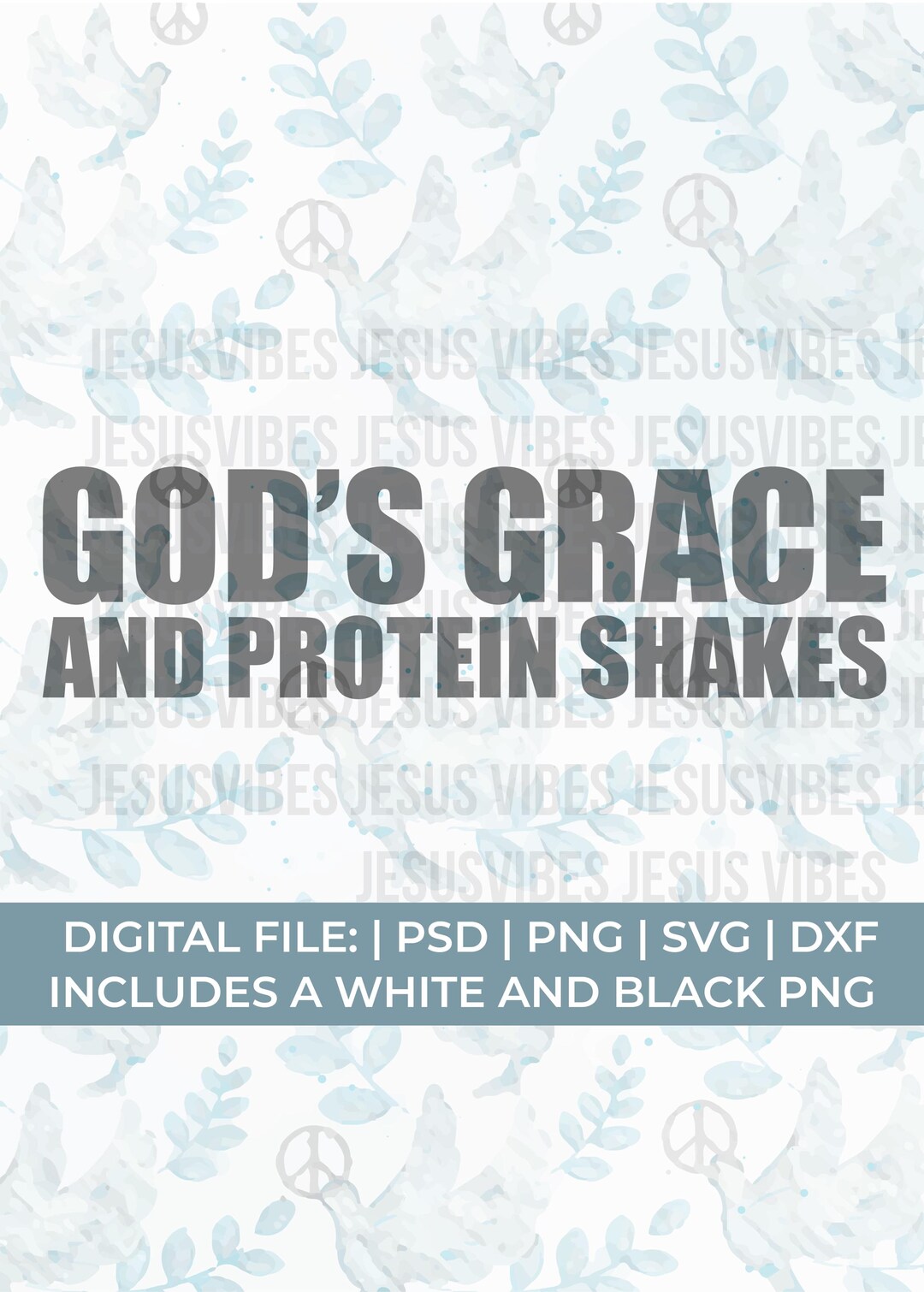 God's Grace and Protein Shakes Svg, Fitness Svg Png, Workout Svg, Gym ...