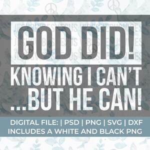 God Did Svg, Christian Svg, Bible Verse Svg, Religious Svg, Faith Svg ...