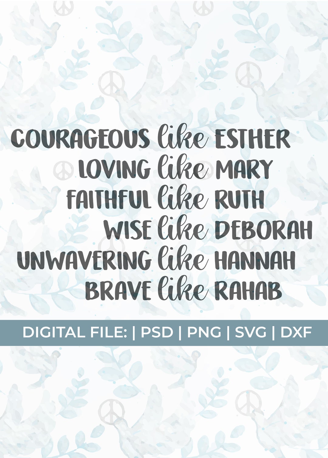 Women of the Bible Svg Esther Svg Mary Svg Ruth Svg - Etsy