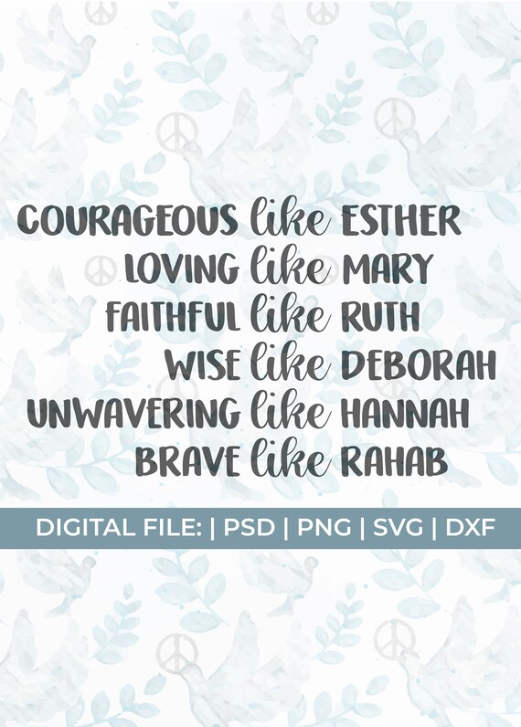 Women of the Bible Svg Esther Svg Mary Svg Ruth Svg - Etsy