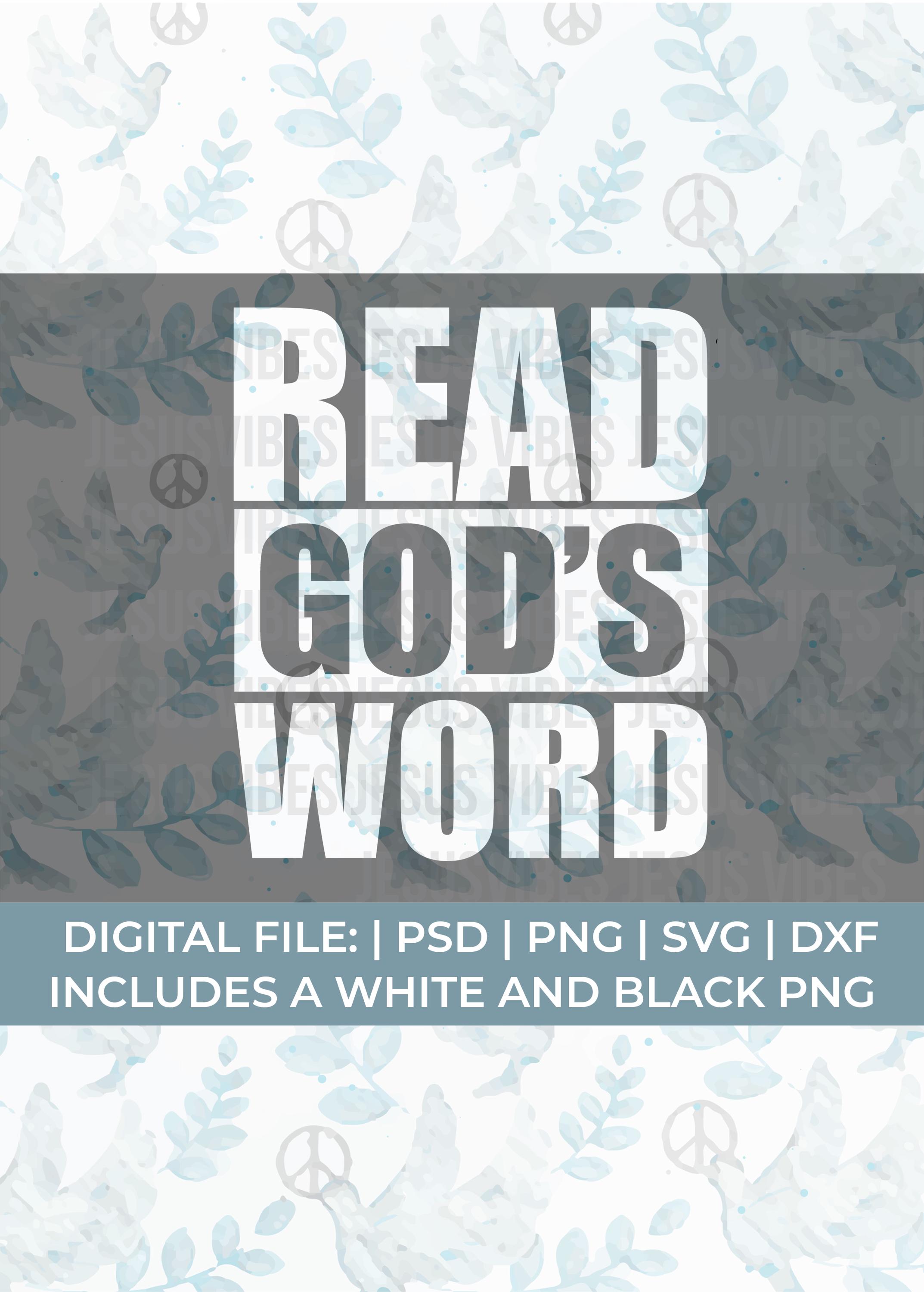 Read Gods Word Svg Png, Christian Svg, Bible Svg File, Scripture Svg ...