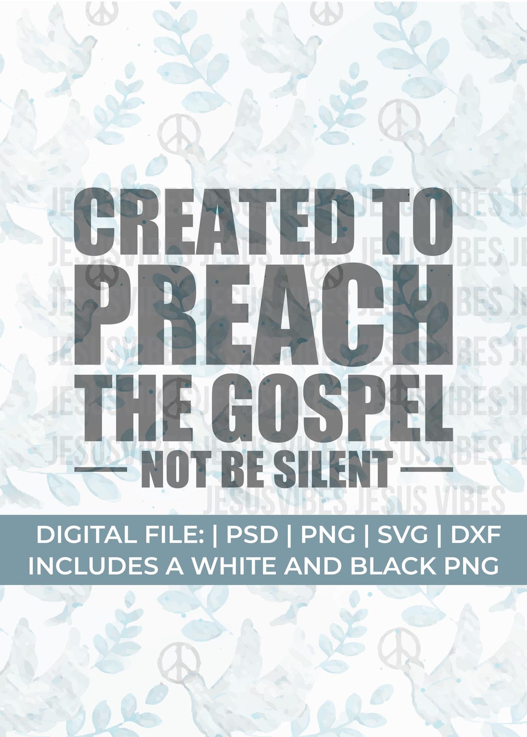 Preach Svg Png, Gospel Svg Png, Created to Preach the Gospel Svg Png ...