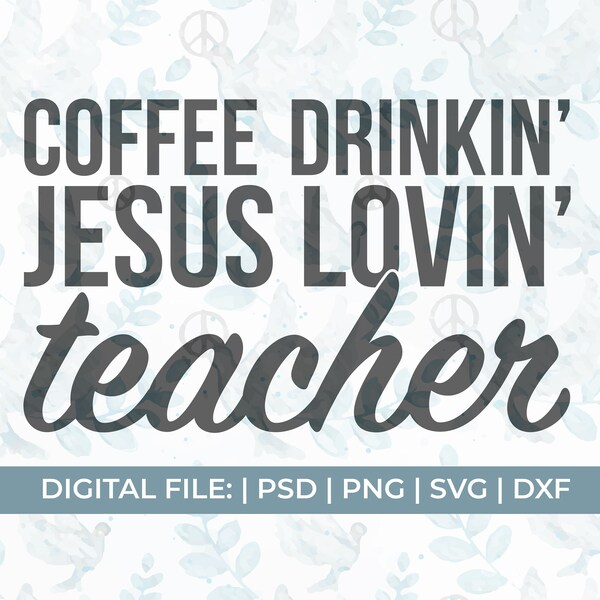 Teacher Coffee Svg - Etsy