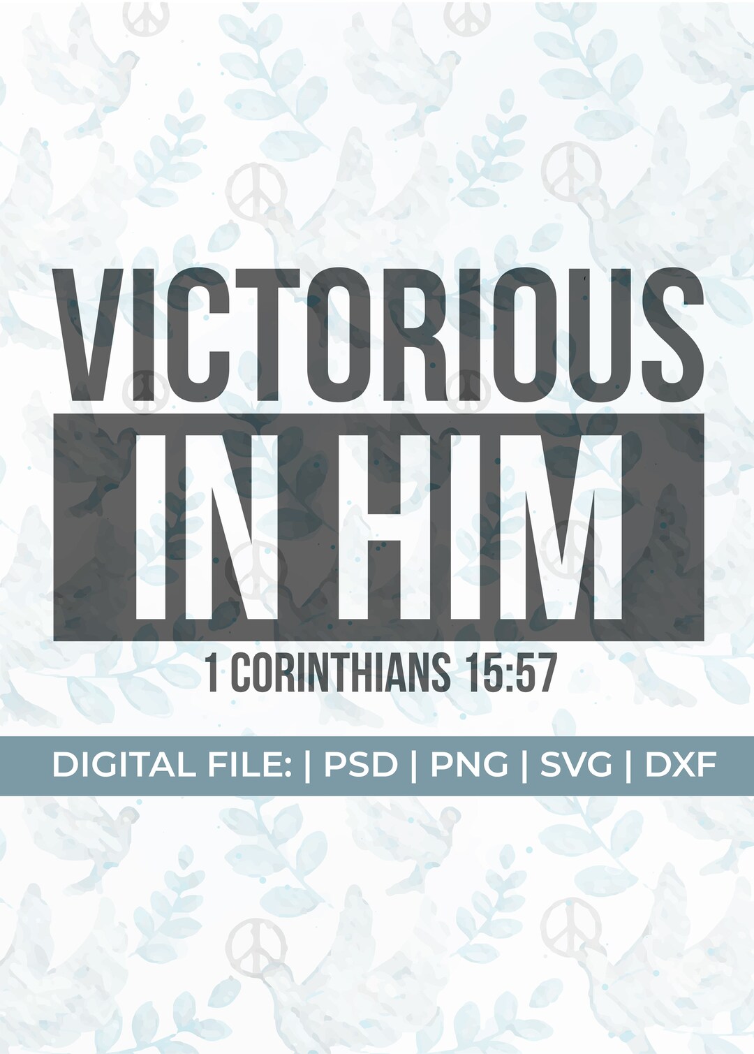 Victorious in Him Svg, Victory Svg, Corinthians Svg, Corinthians 15 57 ...