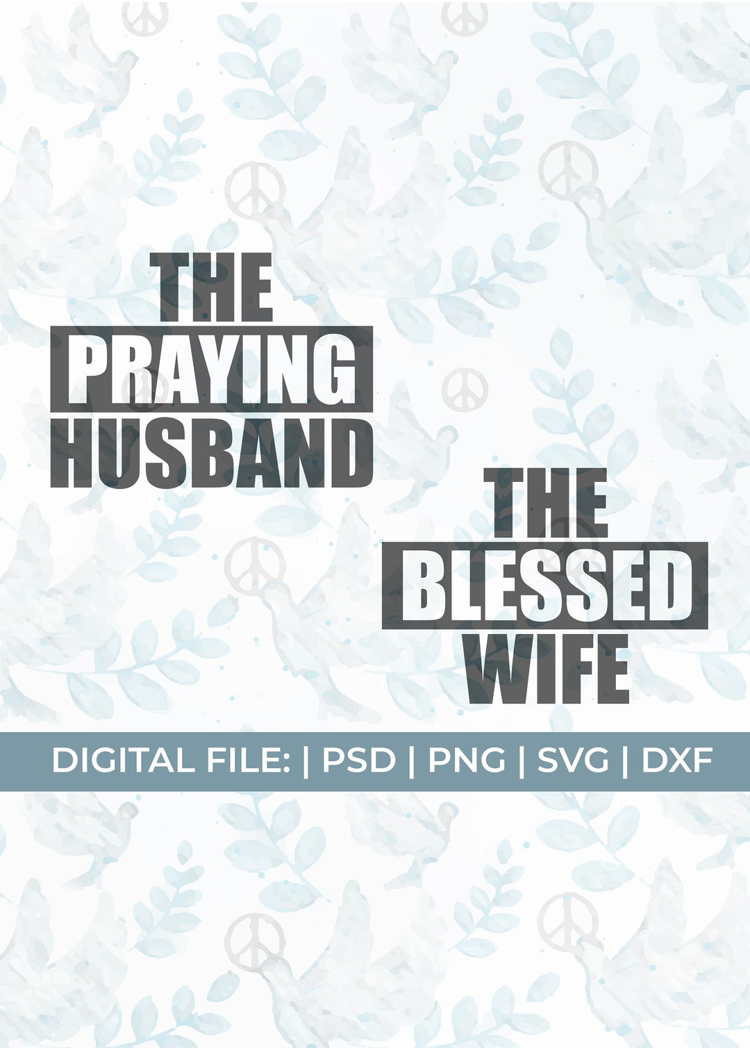 The Praying Husband Svg, the Blessed Wife Svg, Christian Svg, Christian ...