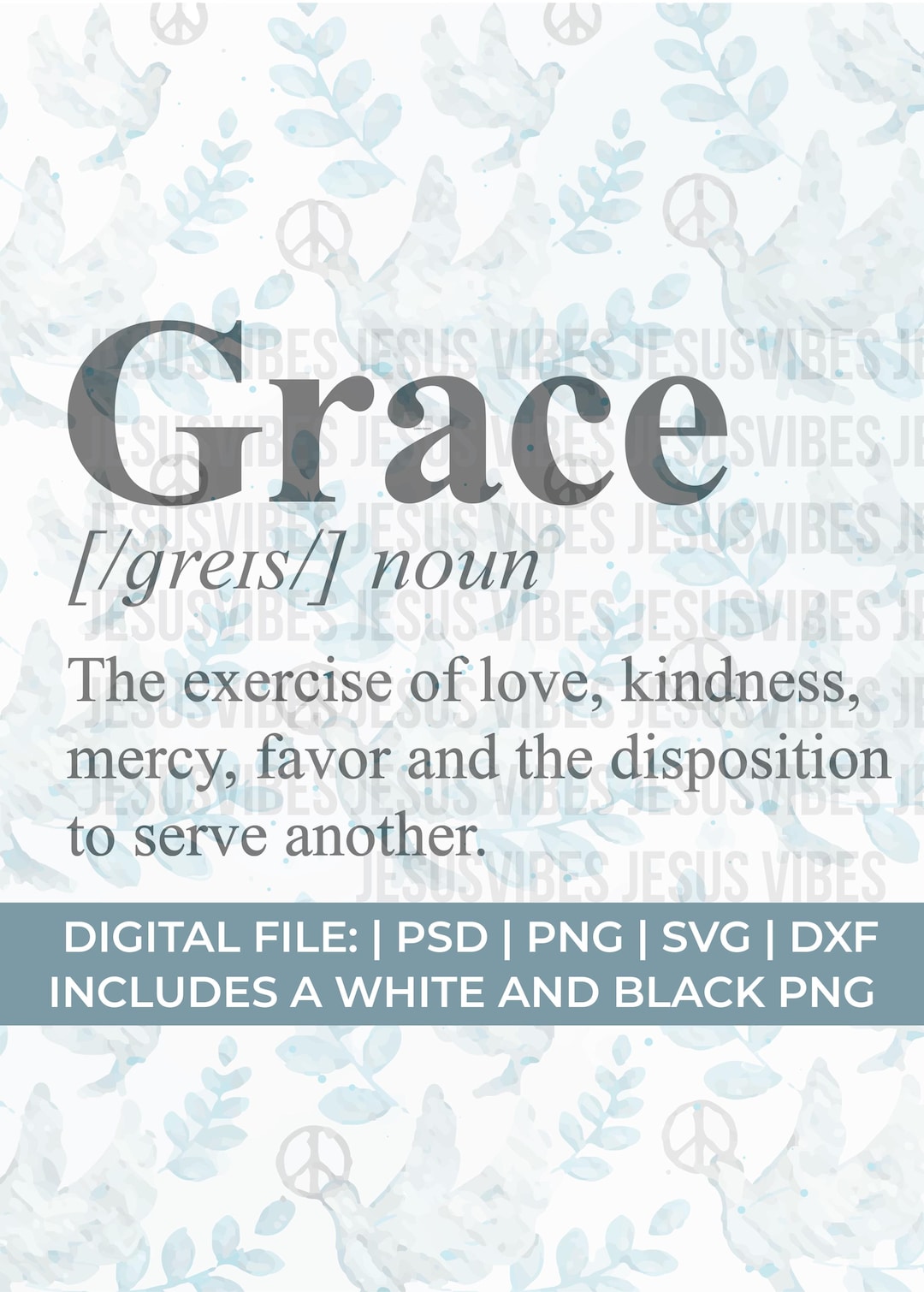 Grace Definition Svg, Grace Svg Png, Grace of God Svg, Christian Svg ...