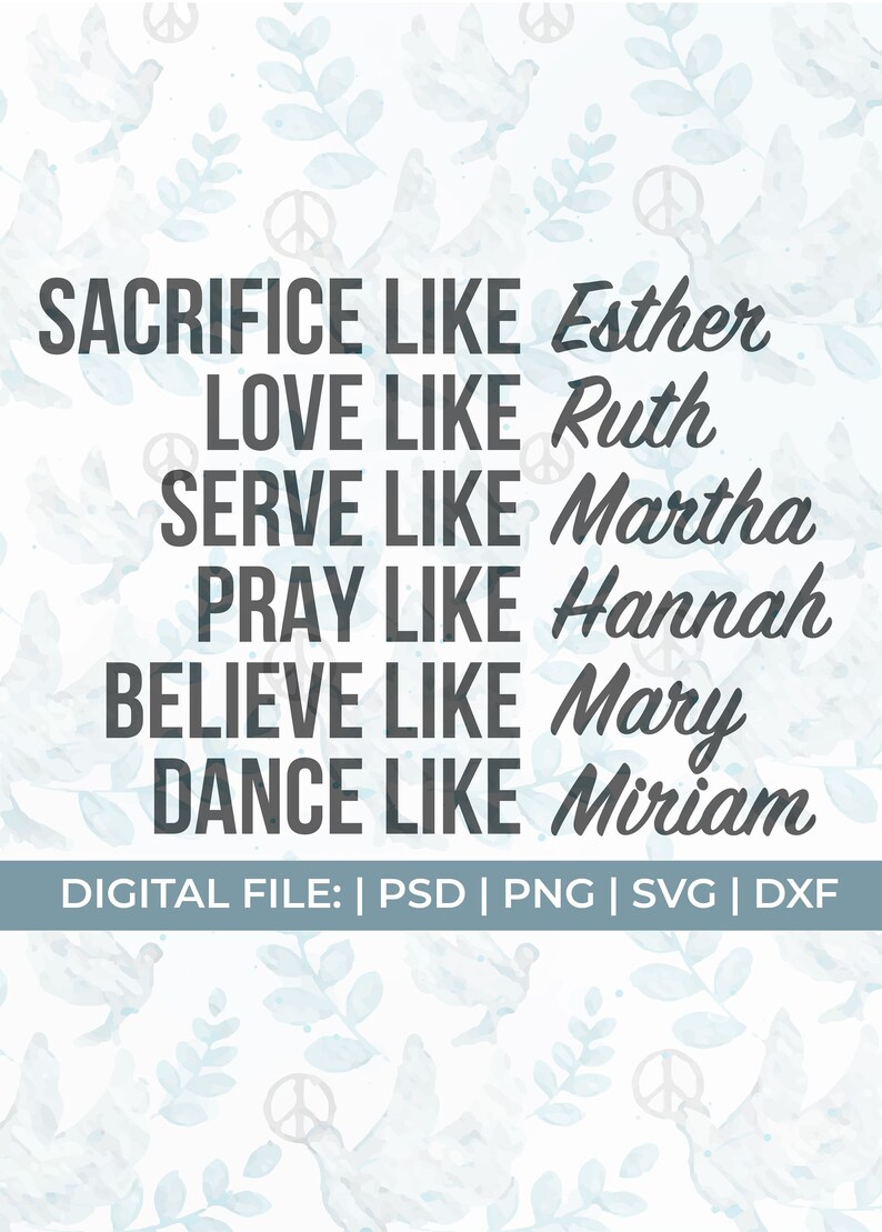Sacrifice Like Esther Svg Women of the Bible Svg Bible Verse - Etsy