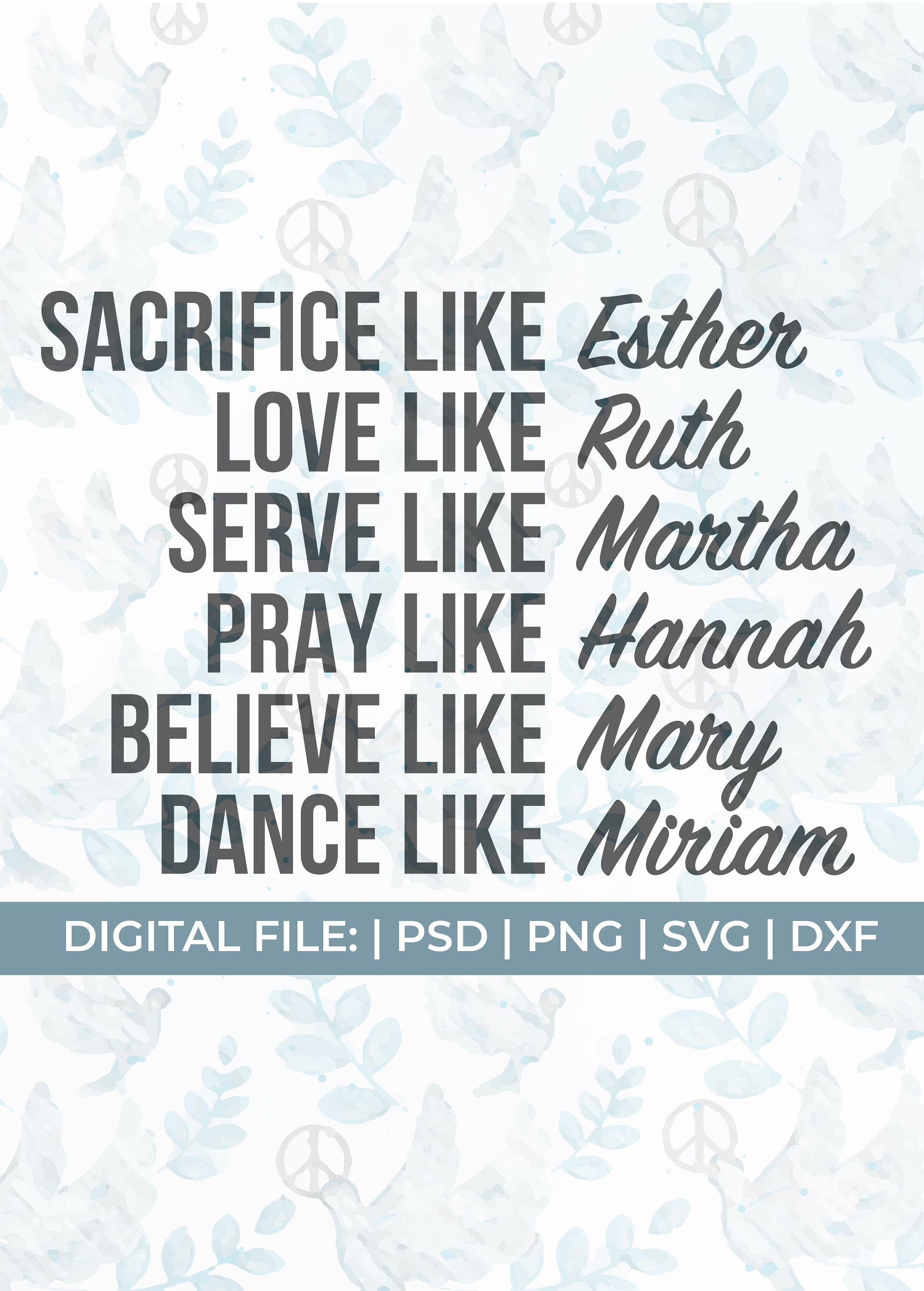 Sacrifice Like Esther Svg Women of the Bible Svg Bible Verse - Etsy