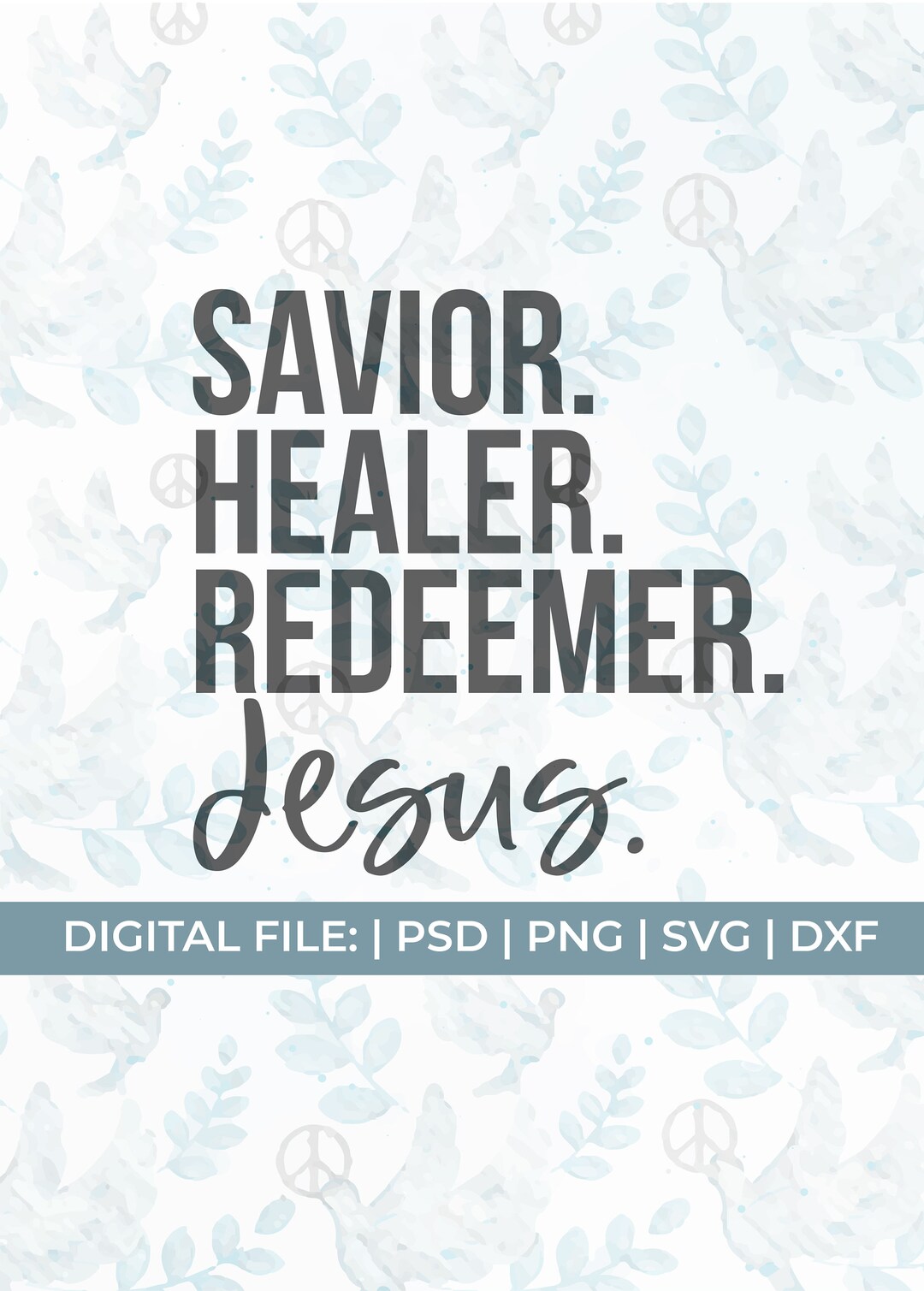 Savior Svg, Redeemer Svg, Healer Svg, Christian Shirt Svg, Names of ...