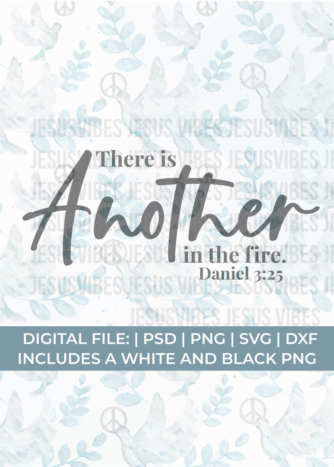 Faith Cross Svg, There is Another in the Fire Svg, Daniel Svg Png, Daniel 3 25 Svg, Bible Verse ...
