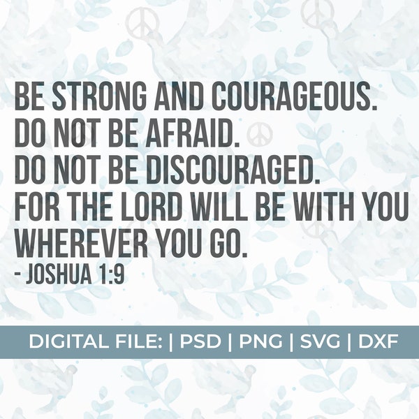 Joshua 1 9 Svg - Etsy