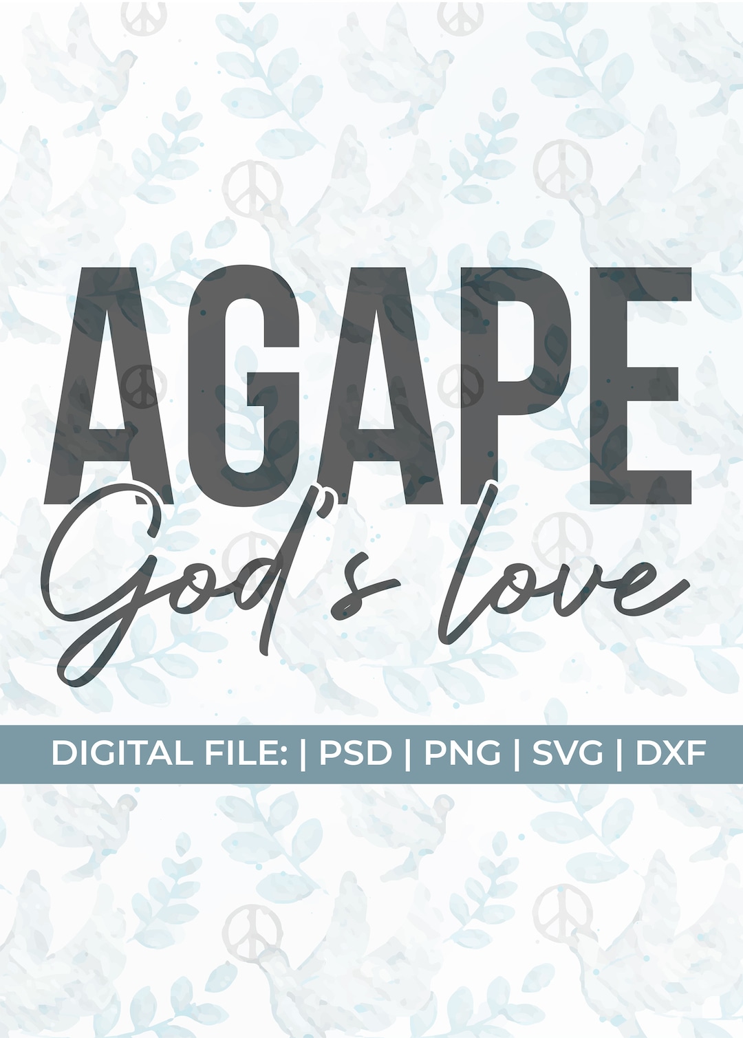 Ágape svg / amor de dios svg / adoración svg / Día de San Valentín svg ...