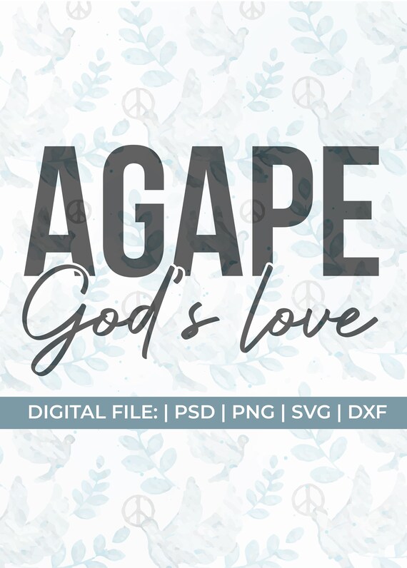Ágape svg / amor de dios svg / adoración svg / Día de San | Etsy México
