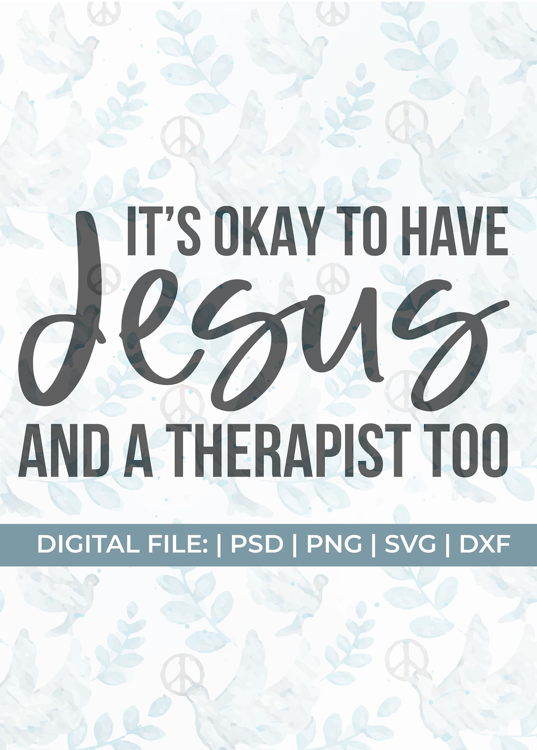 Therapy Svg, Its Ok to Have Jesus and a Therapist Svg, Therapist Svg ...
