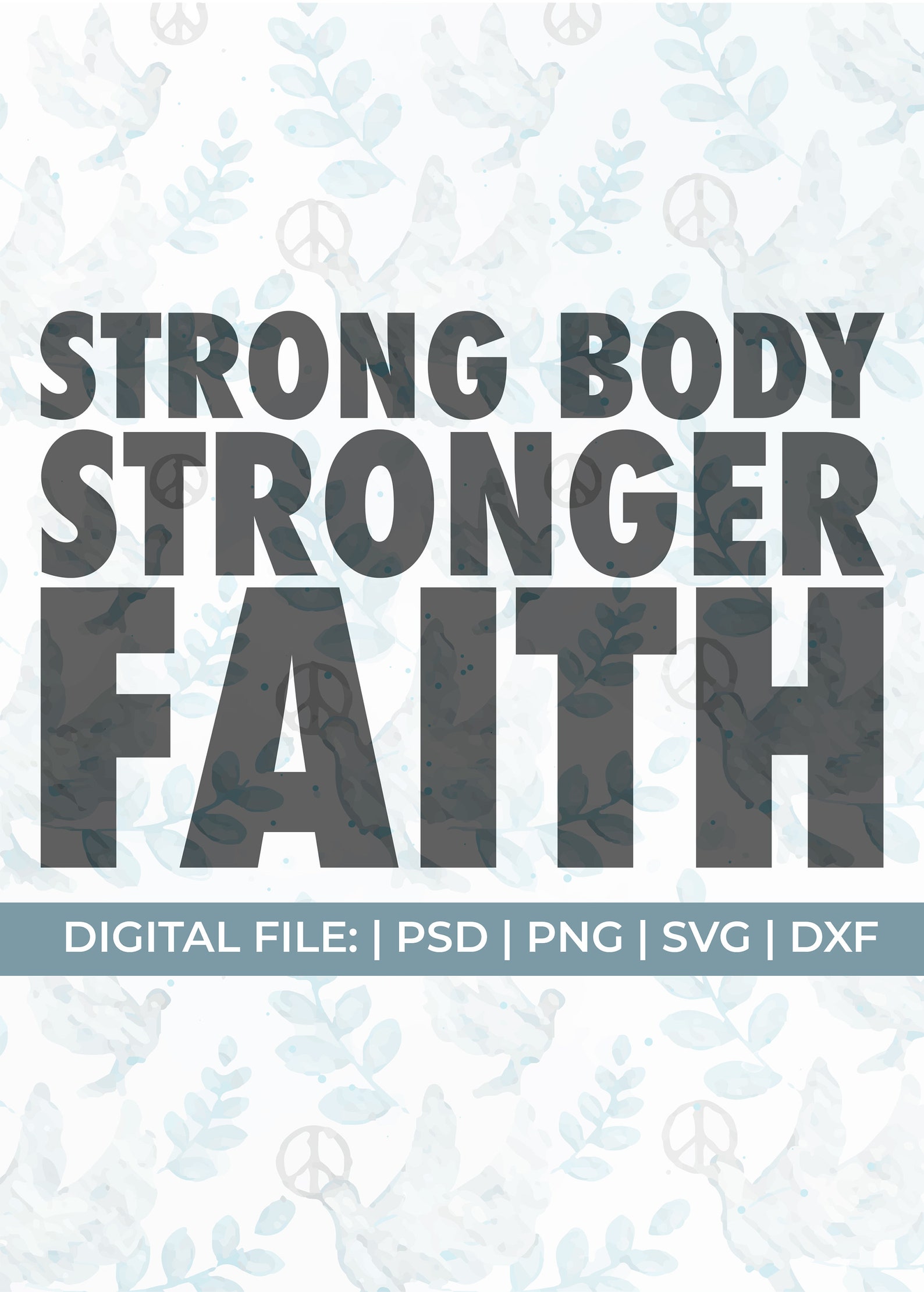 Workout Svg Fitness Svg Strong Body Stronger Faith Svg Gym - Etsy