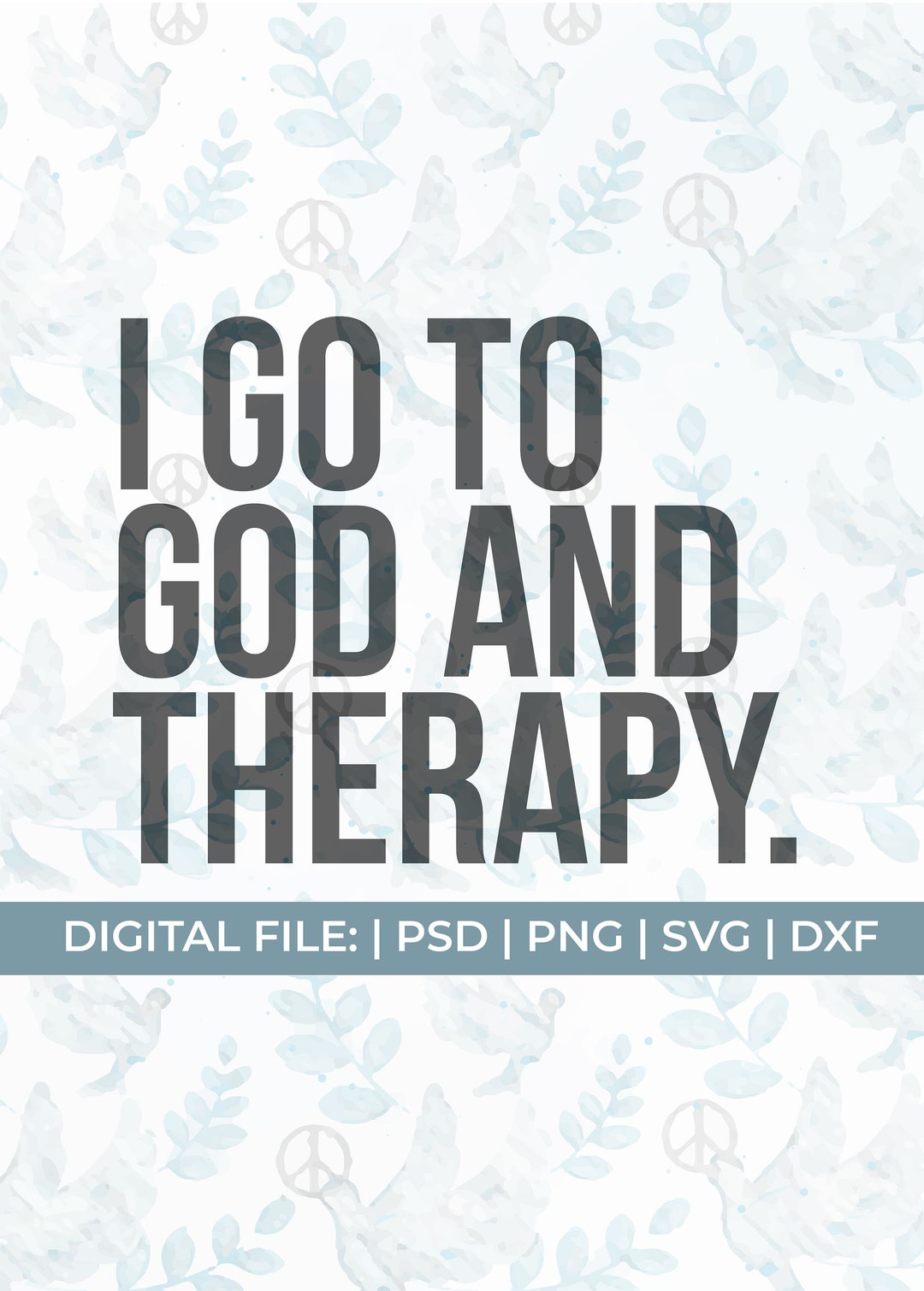 I Go to God and Therapy Svg Therapy Svg Christian Therapist - Etsy