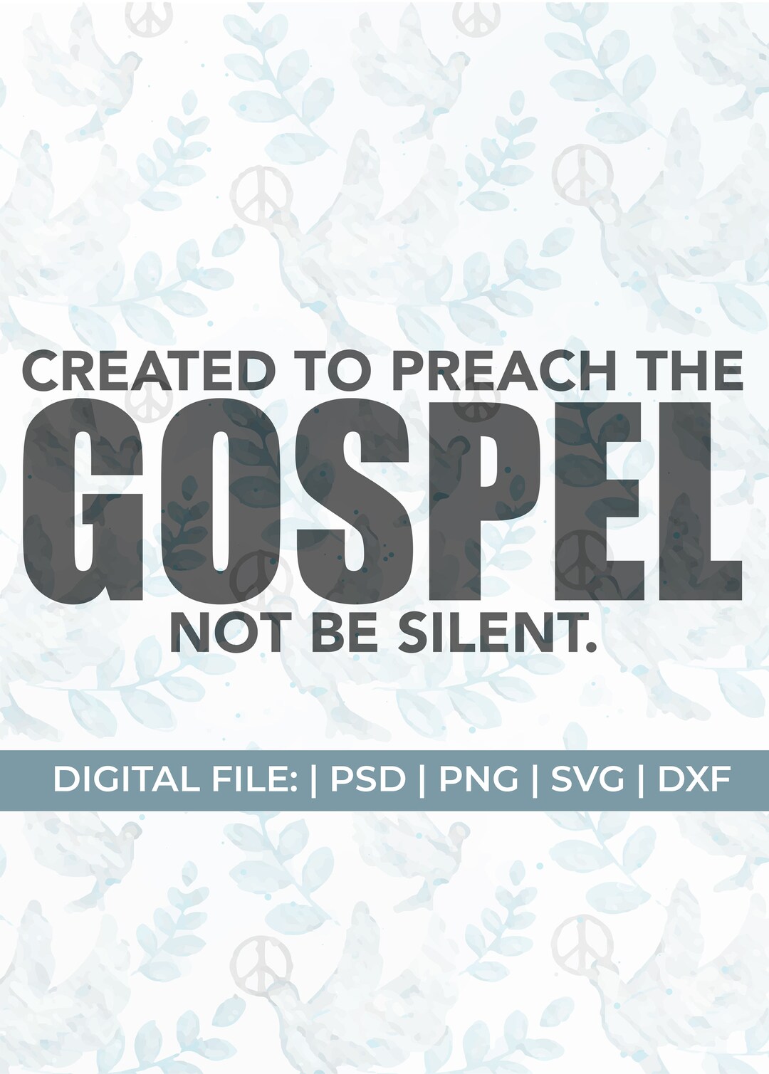 Gospel Svg|created to Preach Svg|preacher Svg|sermon Svg|funny Sermon ...