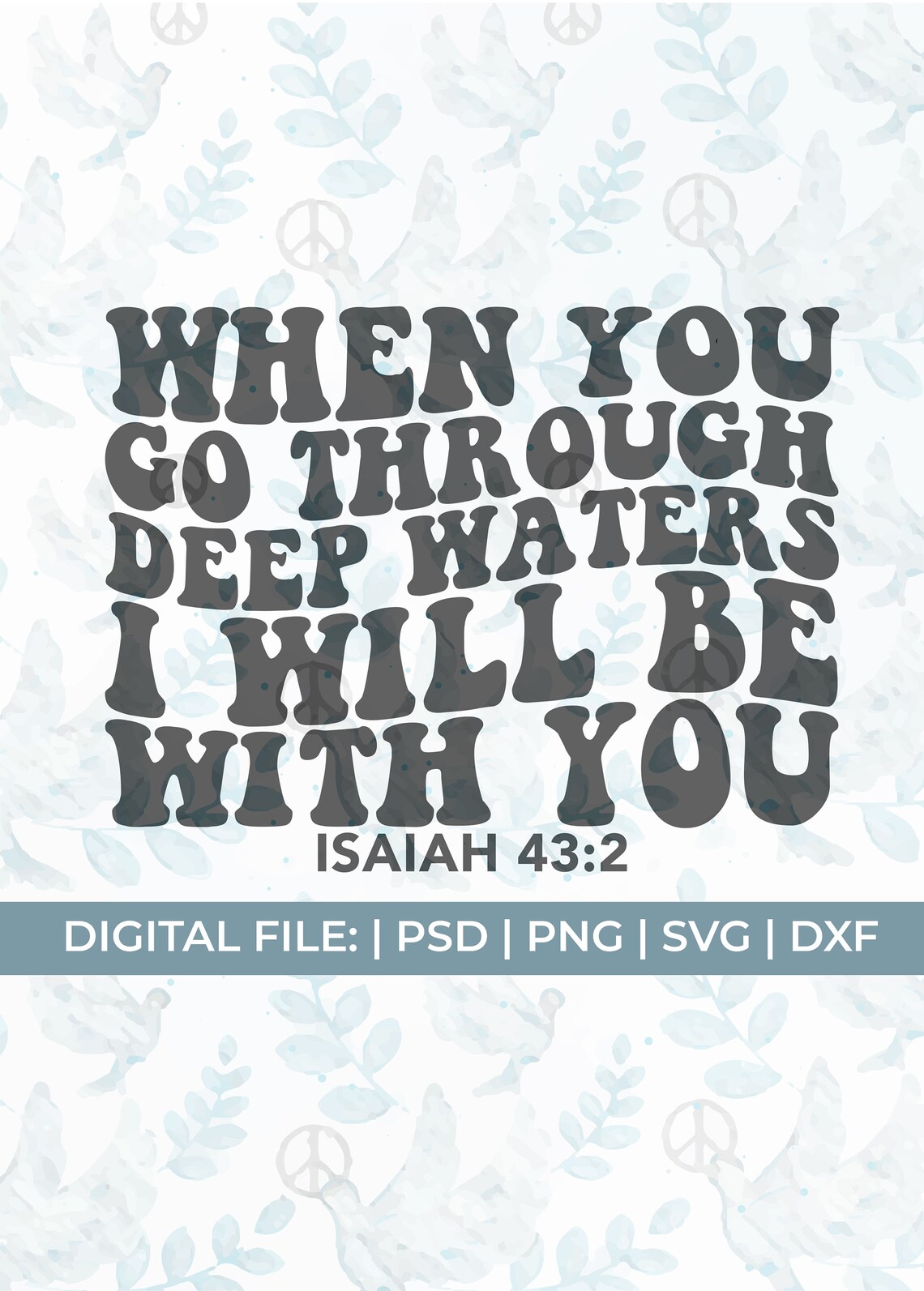 Isaiah Svg Deep Waters Svg Bible Verse Svg Scripture Svg - Etsy