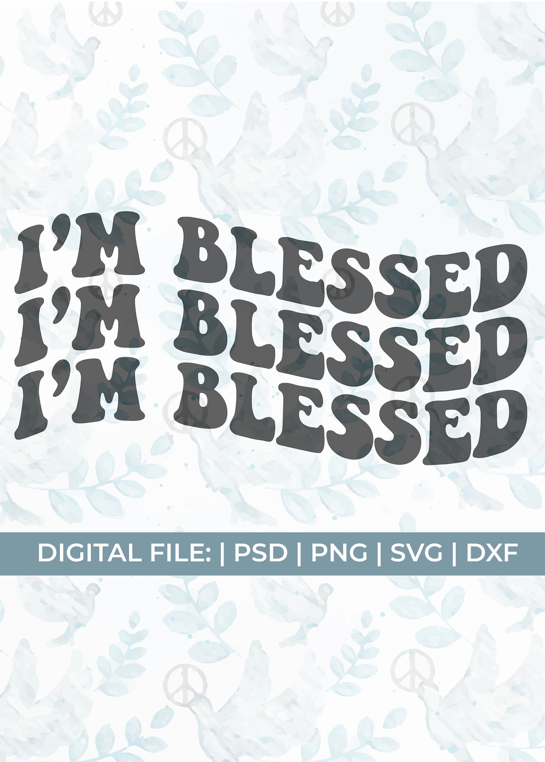 I'm Blessed Svg, Grateful Svg, Thankful Svg, Christian Svg, Affirmation ...