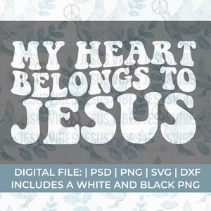 My Heart Belongs to Jesus Svg Png, Valentines Day Svg, Christian ...