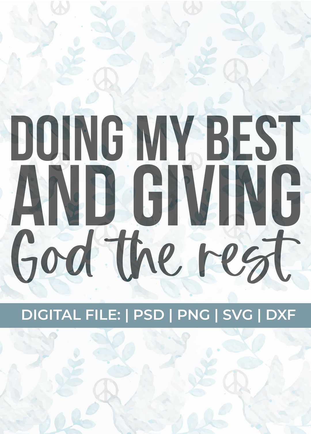Doing My Best and Giving God the Rest Svg, Prayer Svg, Christian Svg ...