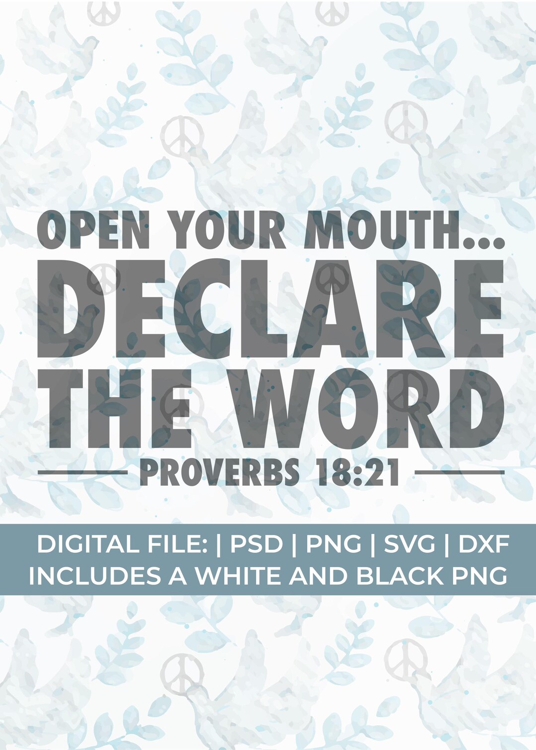 Declare the Word Svg, Proverbs Svg, Proverbs 18 21 Svg, Bible Verse Svg ...