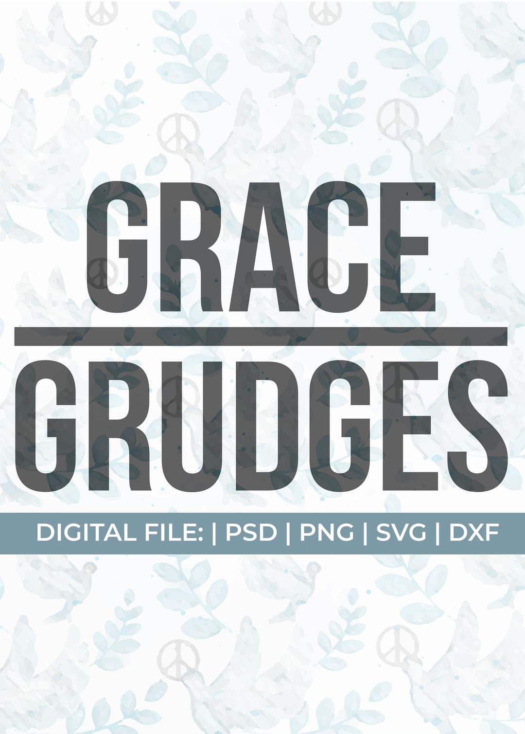 Grace Over Grudges Svg Grace Svg Mental Health Svg Self - Etsy