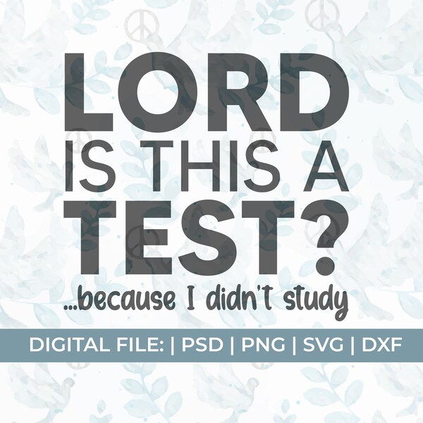 Lord is This a Test Svg - Etsy