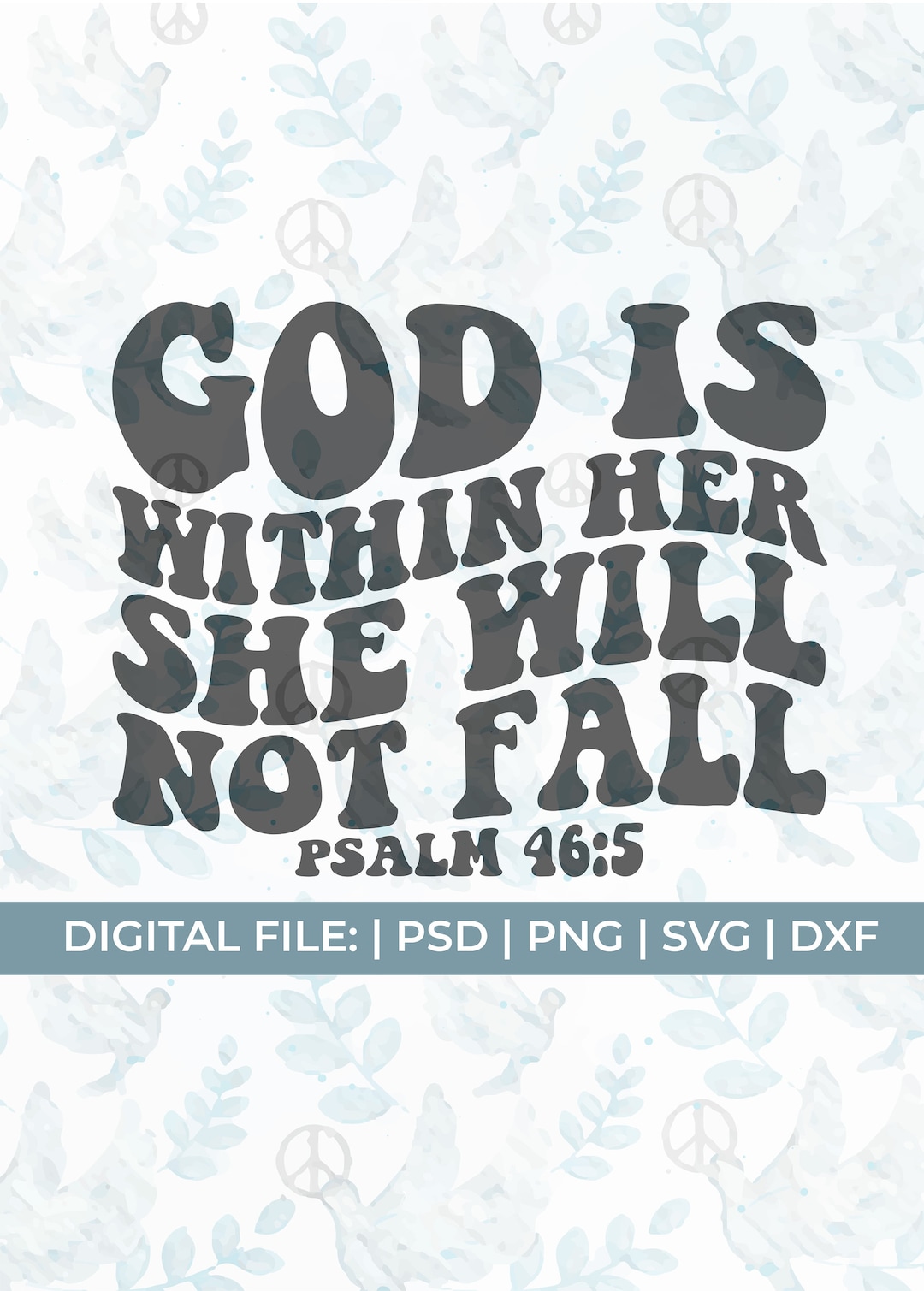 God is Within Her She Will Not Fall Svg, Christian Svg, Faith Svg ...