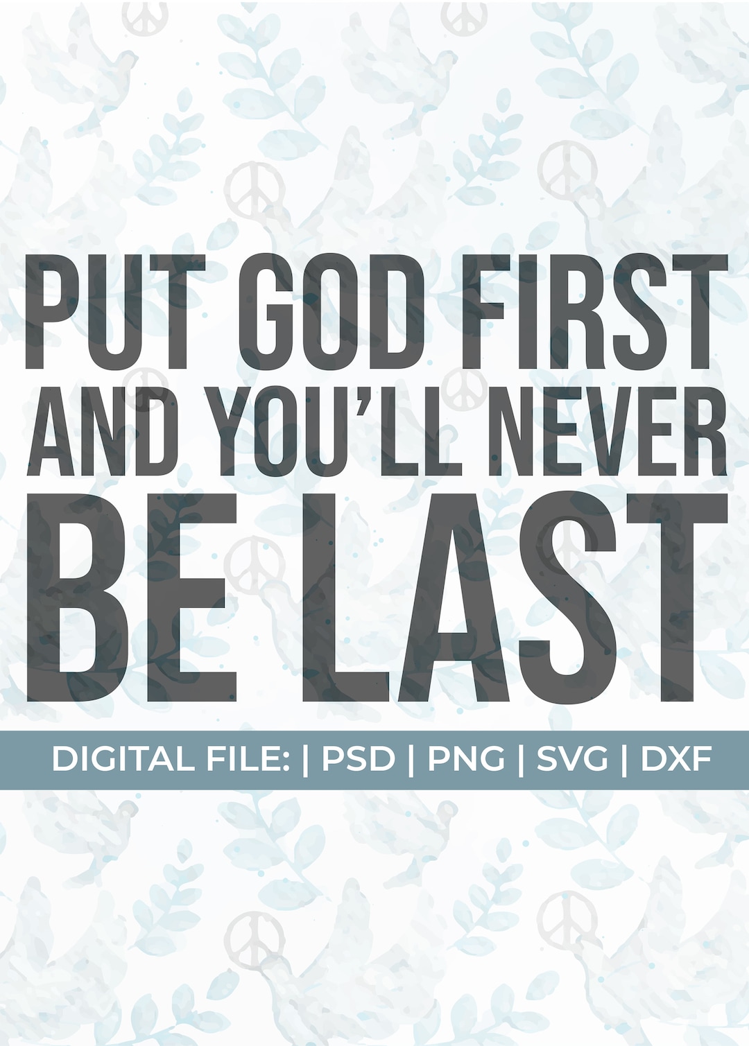 Put God First and You'll Never Be Last Svg Jesus Svg - Etsy