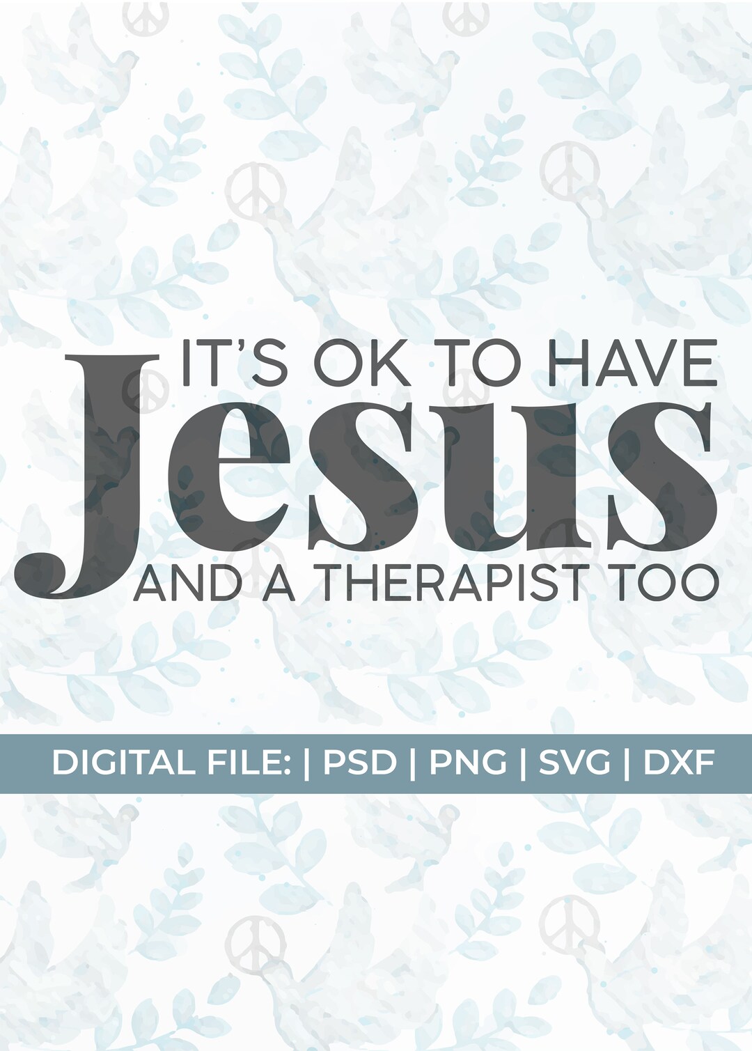 Therapy Svg|its Ok to Have Jesus and a Therapist Svg|therapist Svg ...
