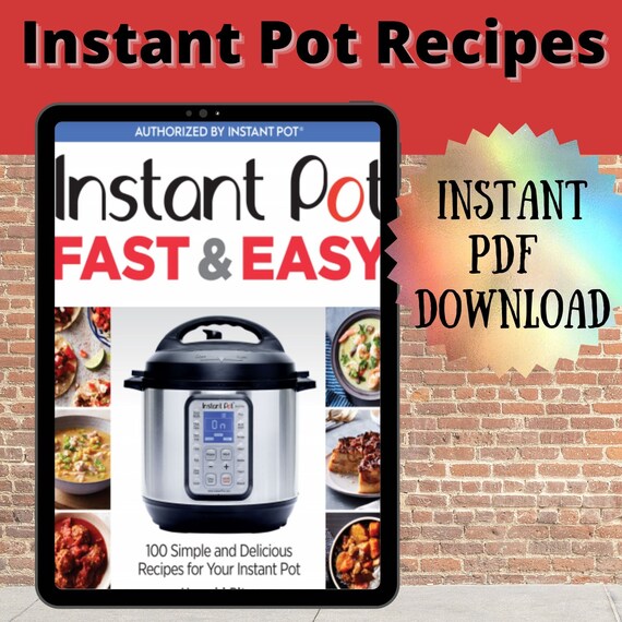 Insta Pot Recipe Book Instant Pot Cookbook Easy Insta Pot - Etsy