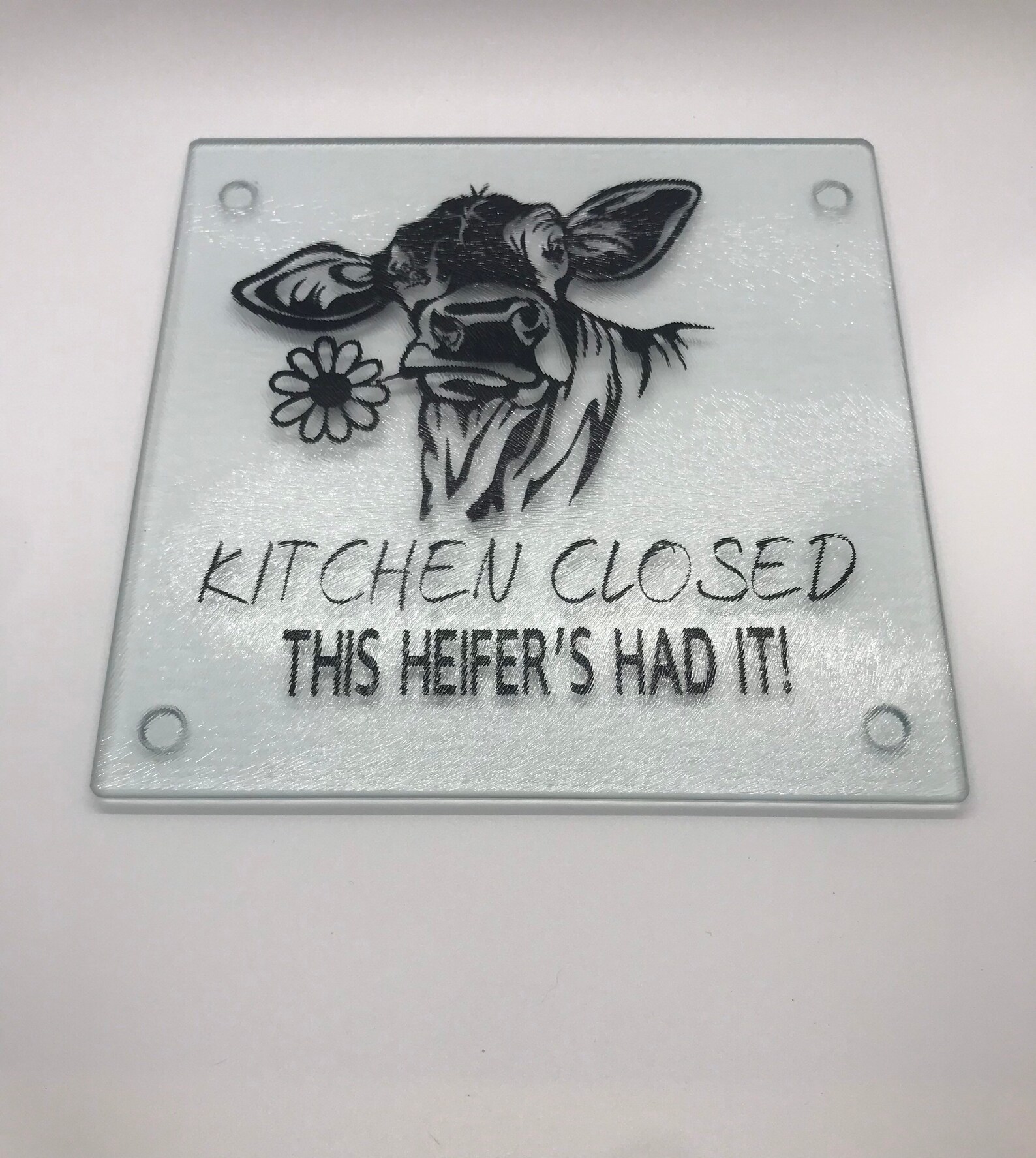 Glass Trivet Glass Cutting Board Kitchen Closed This - Etsy