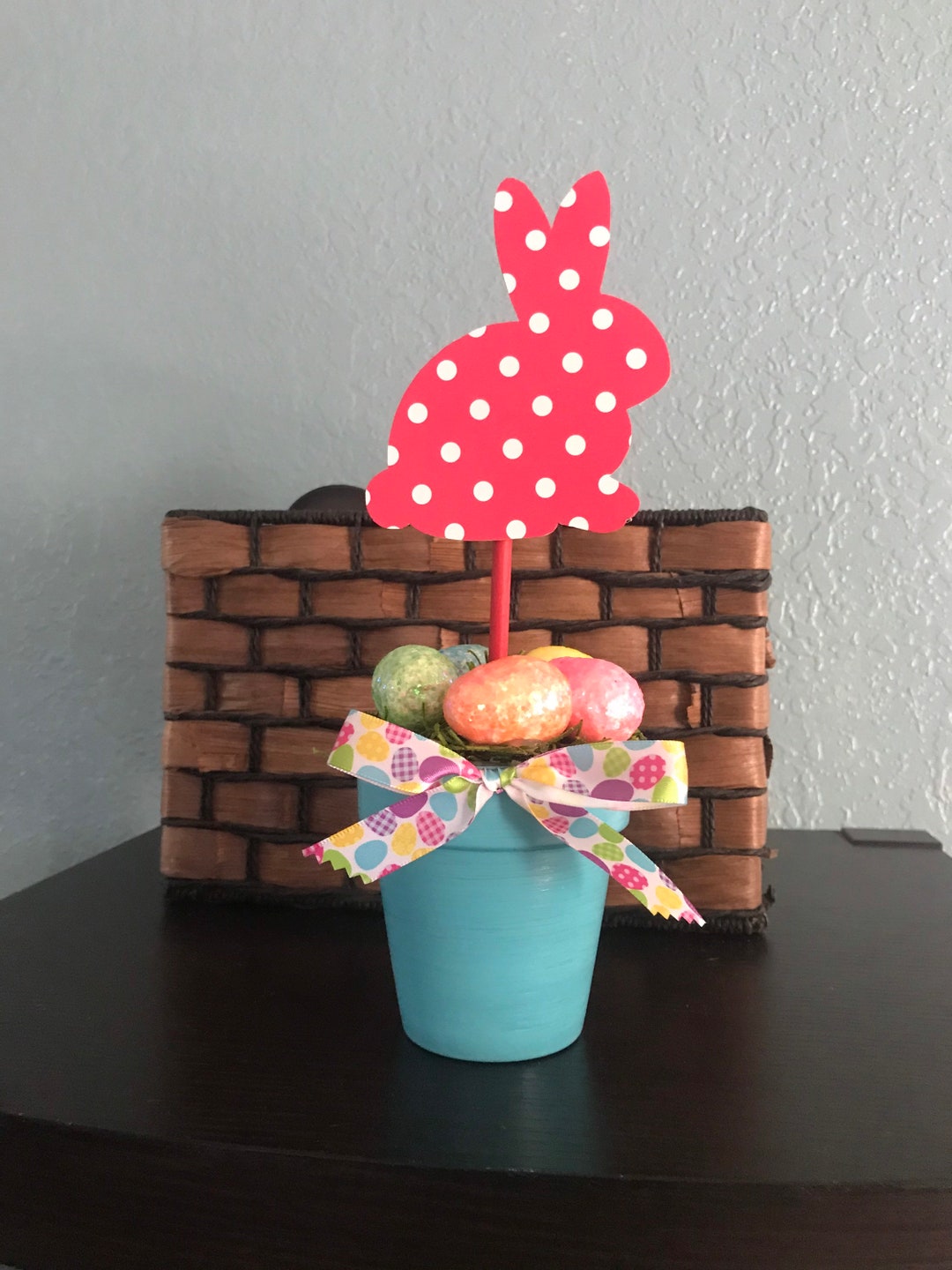 Easter Topiary, Easter Decor, Spring Topiary, Spring Decor, Bunny and ...