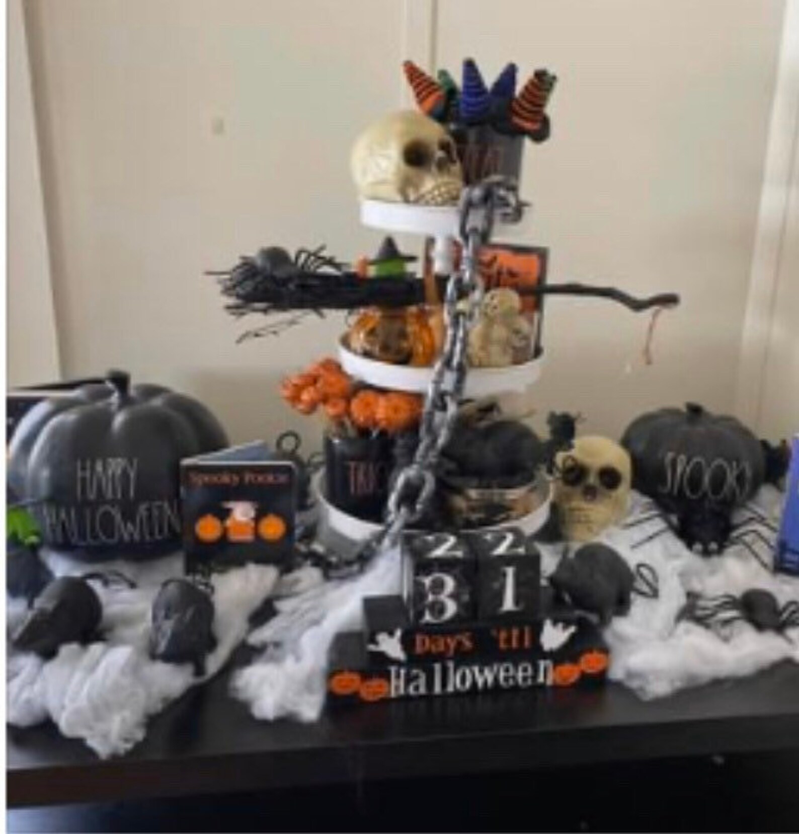 Halloween Countdown Blocks/decor/halloween Decorhalloween - Etsy