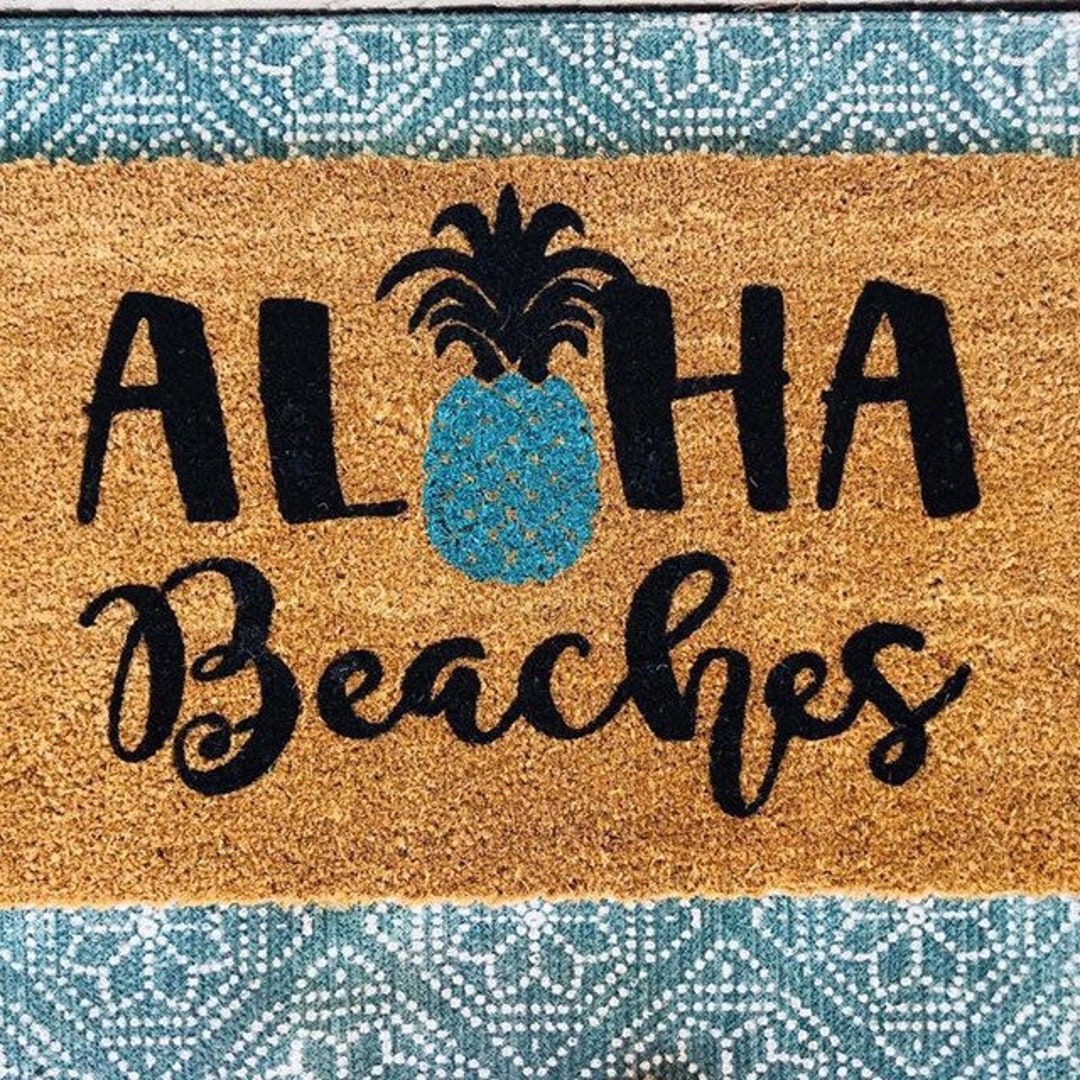 Aloha Beaches Coir Custom Doormat - Etsy