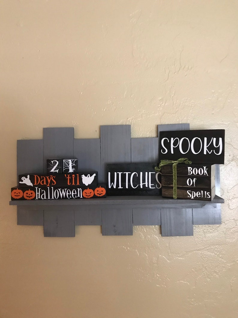 Halloween Countdown Blocks/decor/halloween Decorhalloween | Etsy