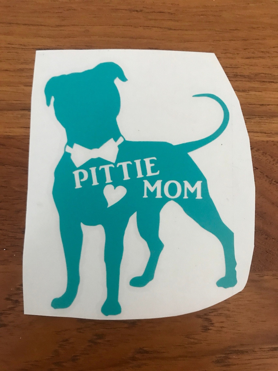 Pittie Vinyl Decal, Pittie Mom, Gift for Dog Mom, Car Decal, Pit Bull ...