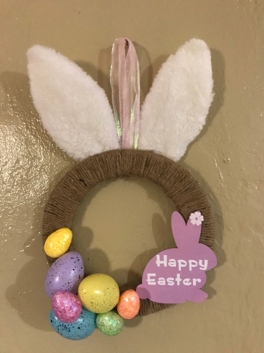 Easter Wreath, Bunny Wreath, Bunny Ear Wreath, Rabbit Wreath, Rabbit ...