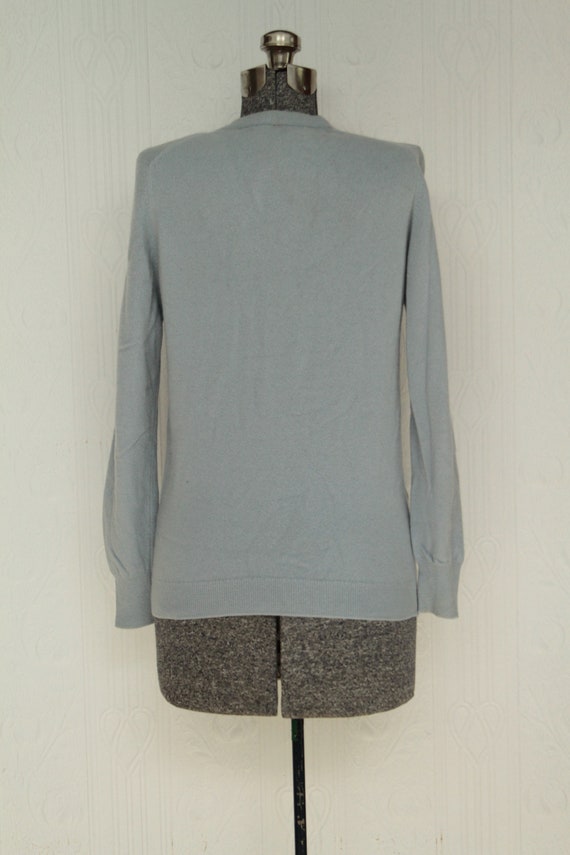 Light blue 70's Pringle cashmere cardigan - Gem