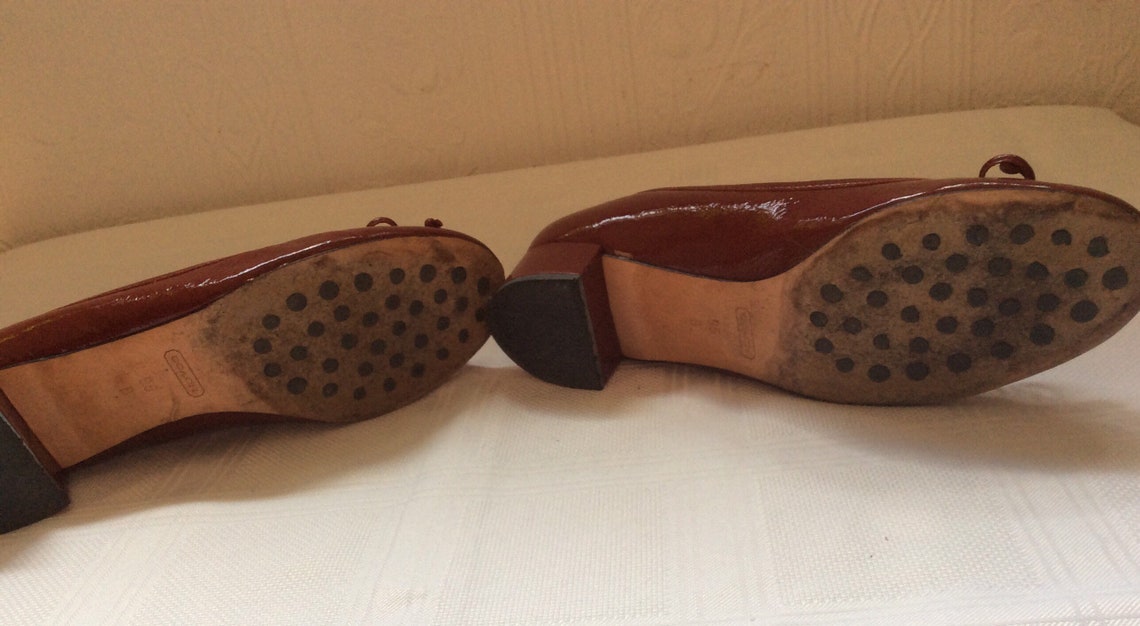 60's Style Coach Red Patent Leather Pumps, Size 9.5 U.S. - Etsy Canada
