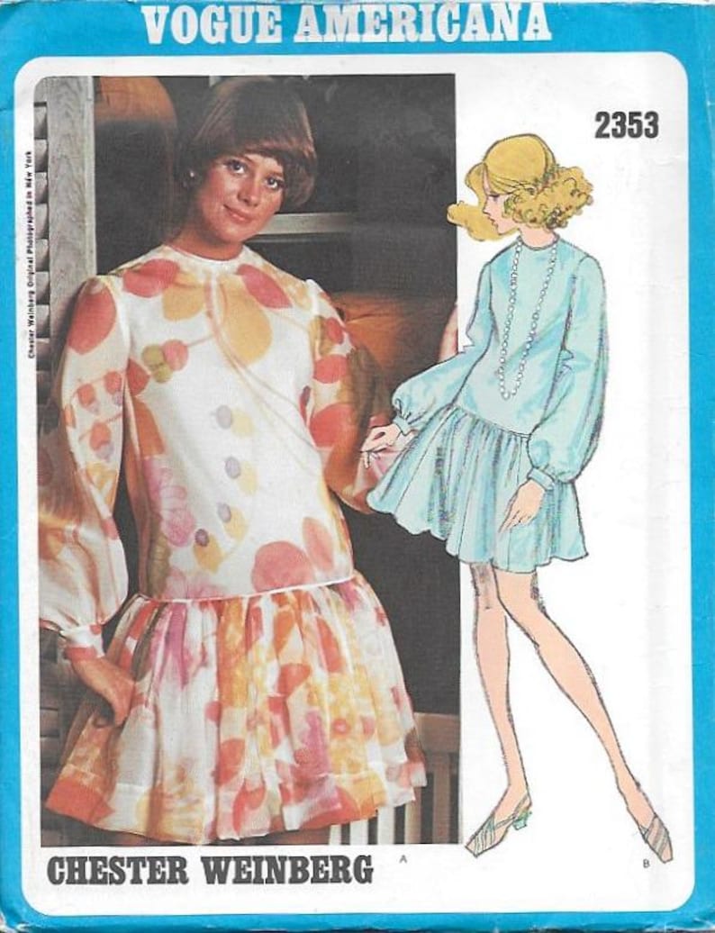 Rare 1970 Chester Weinberg Vogue Americana Sewing Pattern 2353 Larger ...