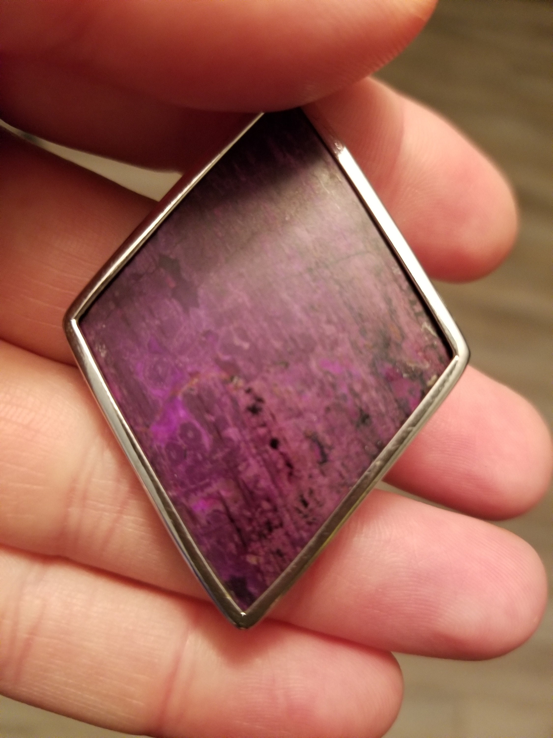 SUGILITE Crystal Pendant Genuine Natural Sugilite Gemstone | Etsy