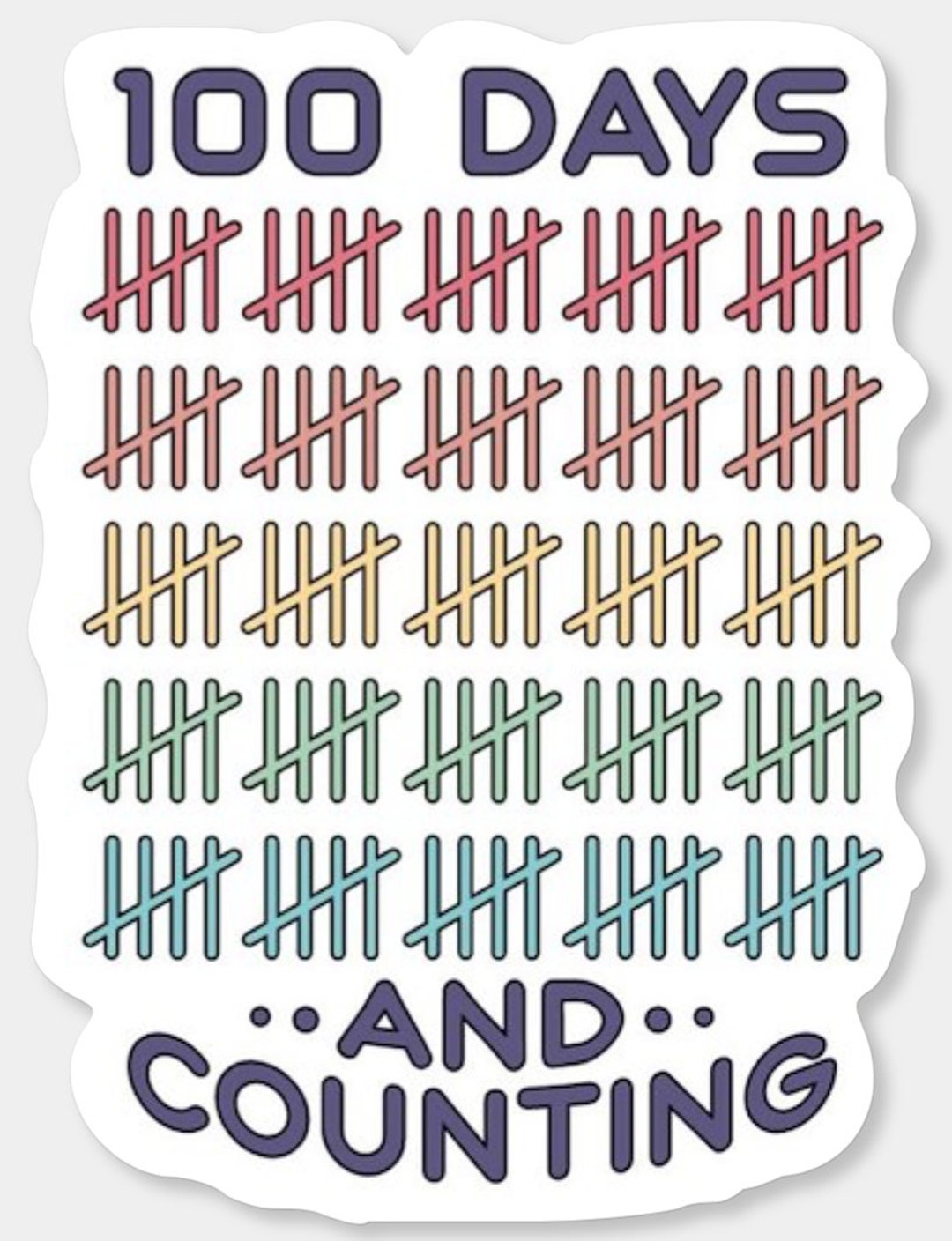100 Days of School Sticker: Teacher Celebration - Etsy