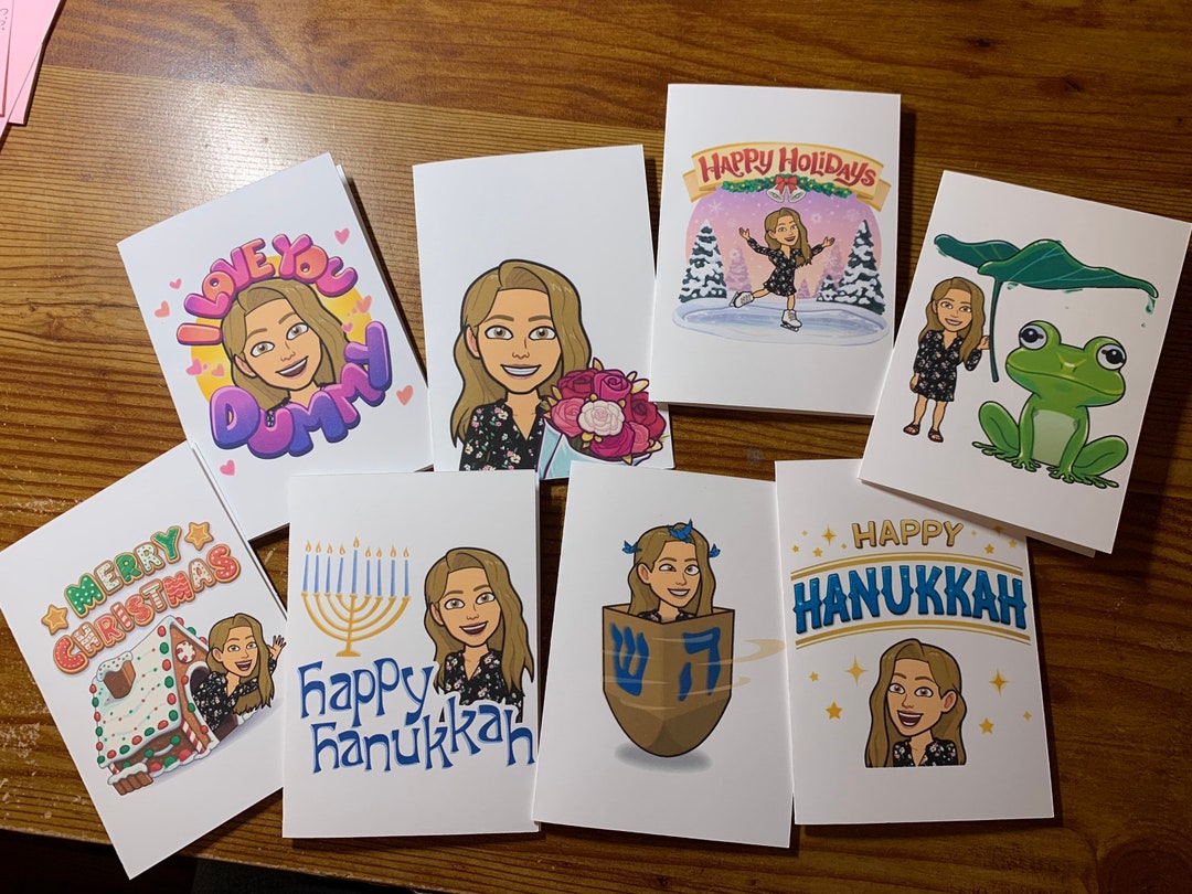 Bitmoji, Bitmoji Card, Bitmoji Greeting Card, Greeting Card, Blank Card ...