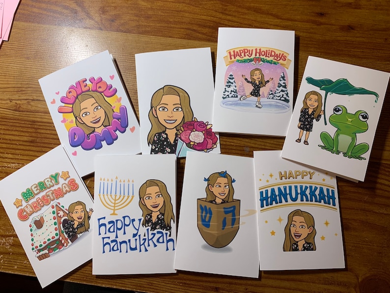 Bitmoji Bitmoji Card Bitmoji Greeting Card Greeting Card | Etsy